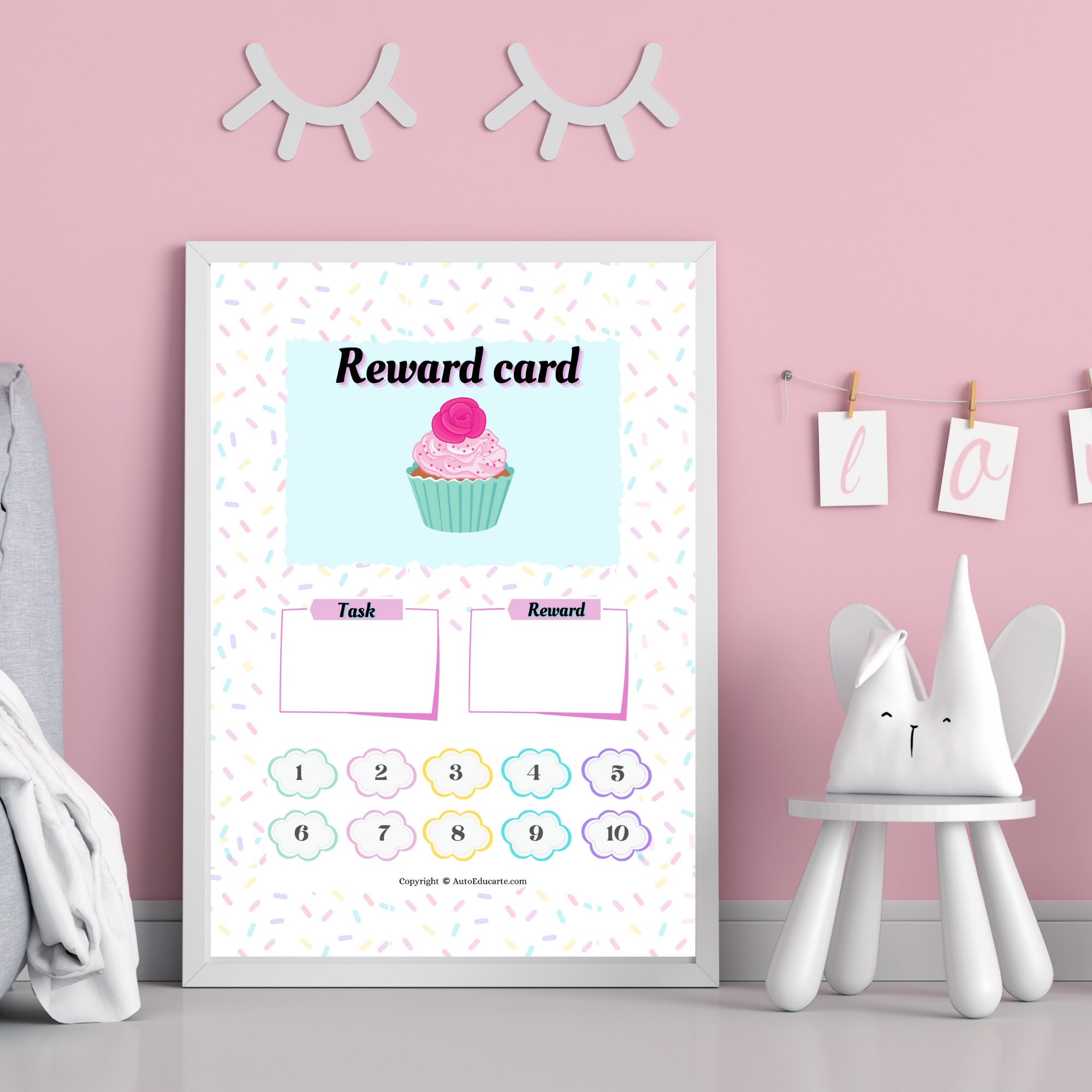 Kids Reward Card, Reward Chart for Kids, Responsibility Chart ...