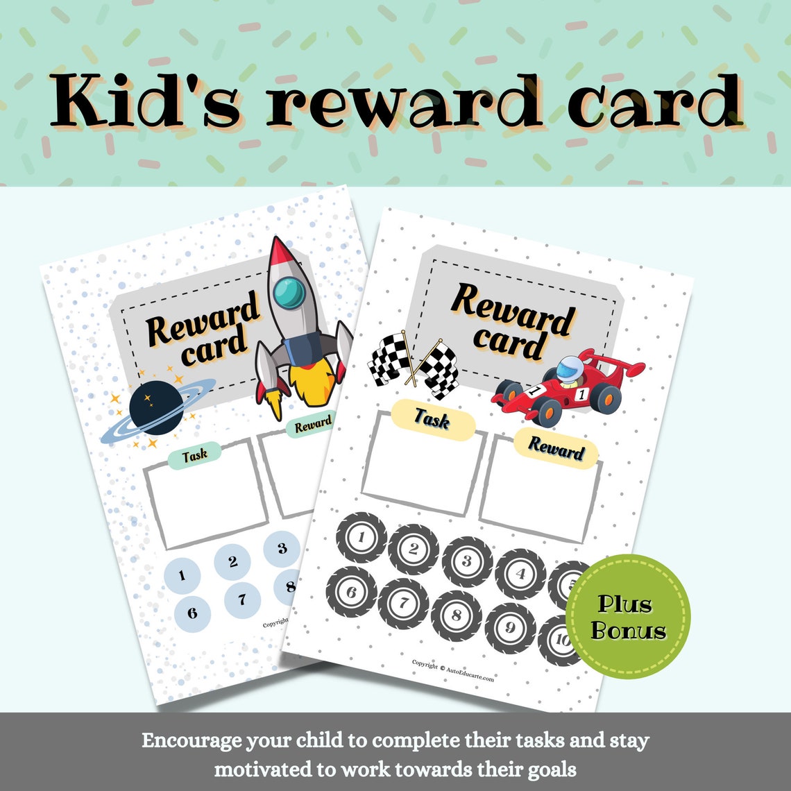 Kids Reward Card Reward Chart for Kids Responsibility Chart - Etsy Canada