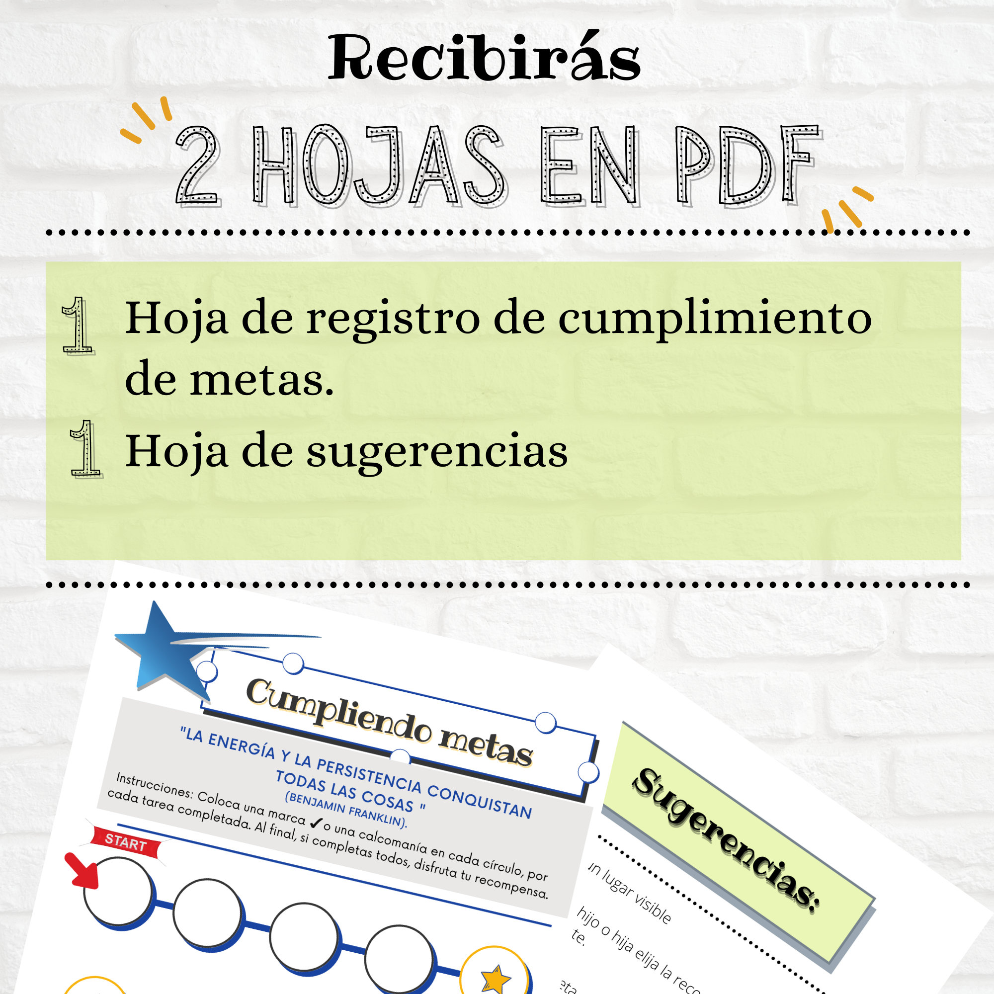 Spanish Goal Chart, Kids Printable Rewards Chart, Setting Goals ...