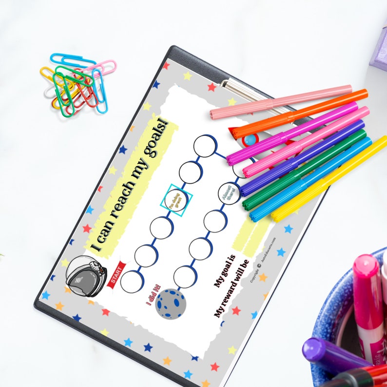 Space Goal Chart, Kids Printable Rewards Chart, Astronaut Chore Tracker ...
