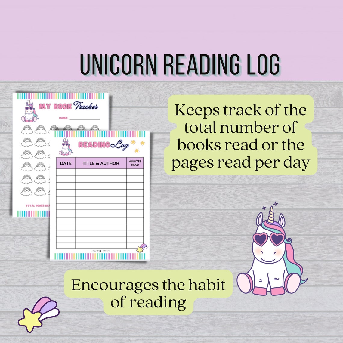 Unicorn Reading Log, Kids Reading Log, Summer Reading Tracker, Book ...