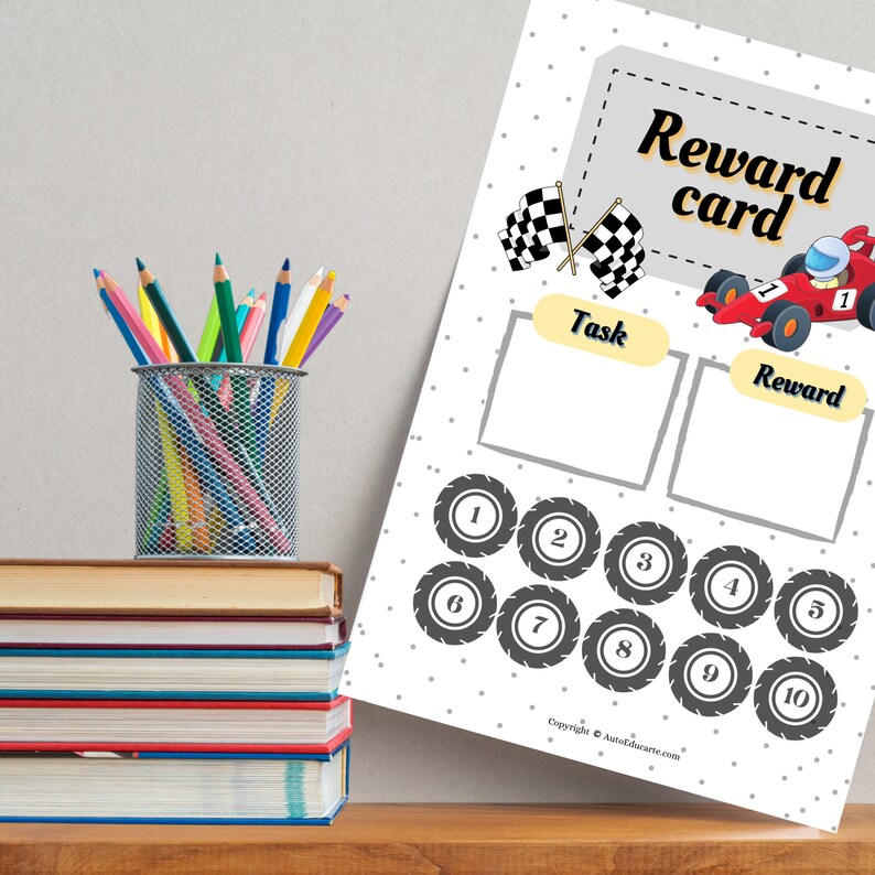 Kids Reward Card, Reward Chart for Kids, Responsibility Chart ...