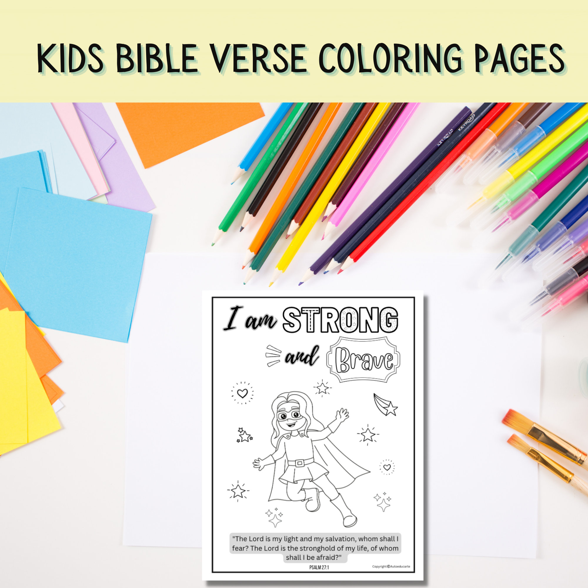 30 Bible Verse Coloring Pages Christian Kids Coloring Pages Children's ...