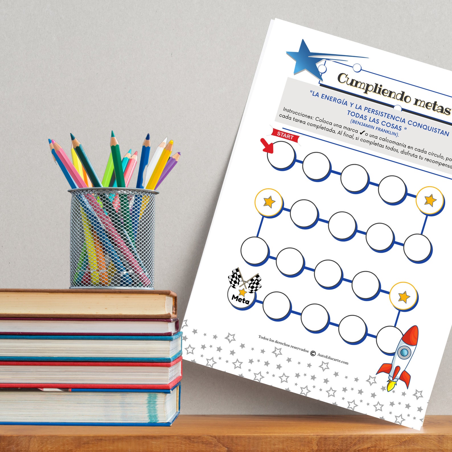 Spanish Goal Chart, Kids Printable Rewards Chart, Setting Goals ...