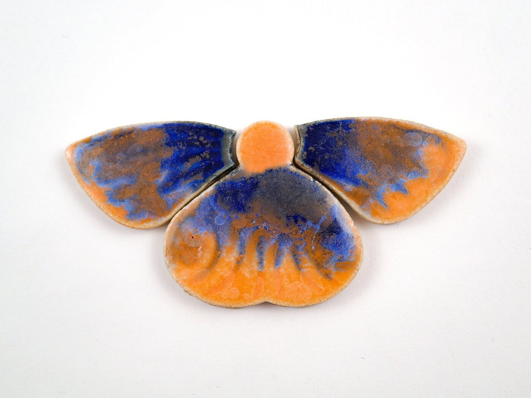 Fiery Moth Handmade Ceramic Tiles for Mosaic Design. - Etsy