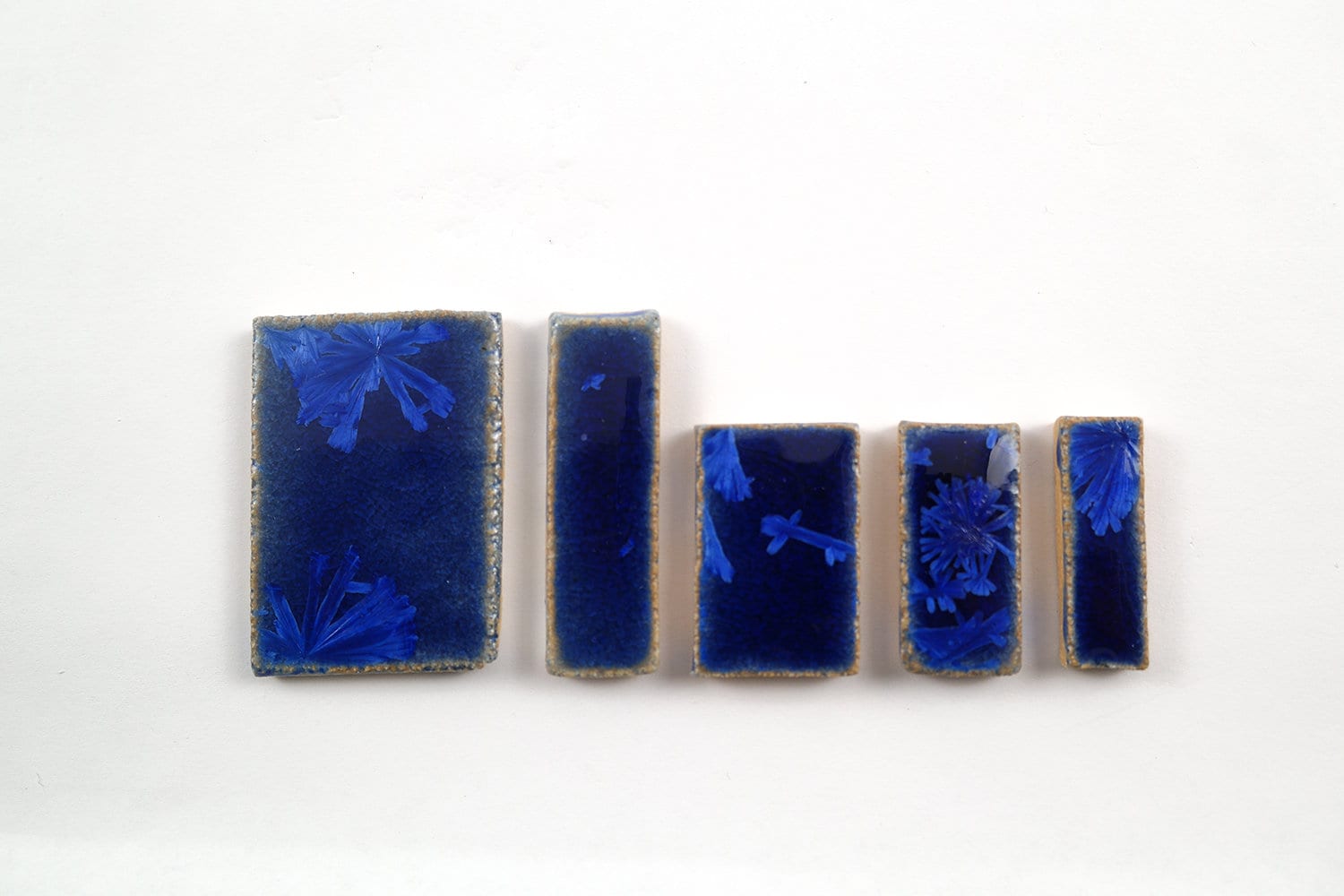 Royal Blue Rectangular Handmade Ceramic Tile for Mosaic Design | Etsy