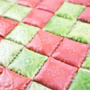 Relief Cookie Tiles Handmade Ceramic Tiles for Mosaic Design. - Etsy