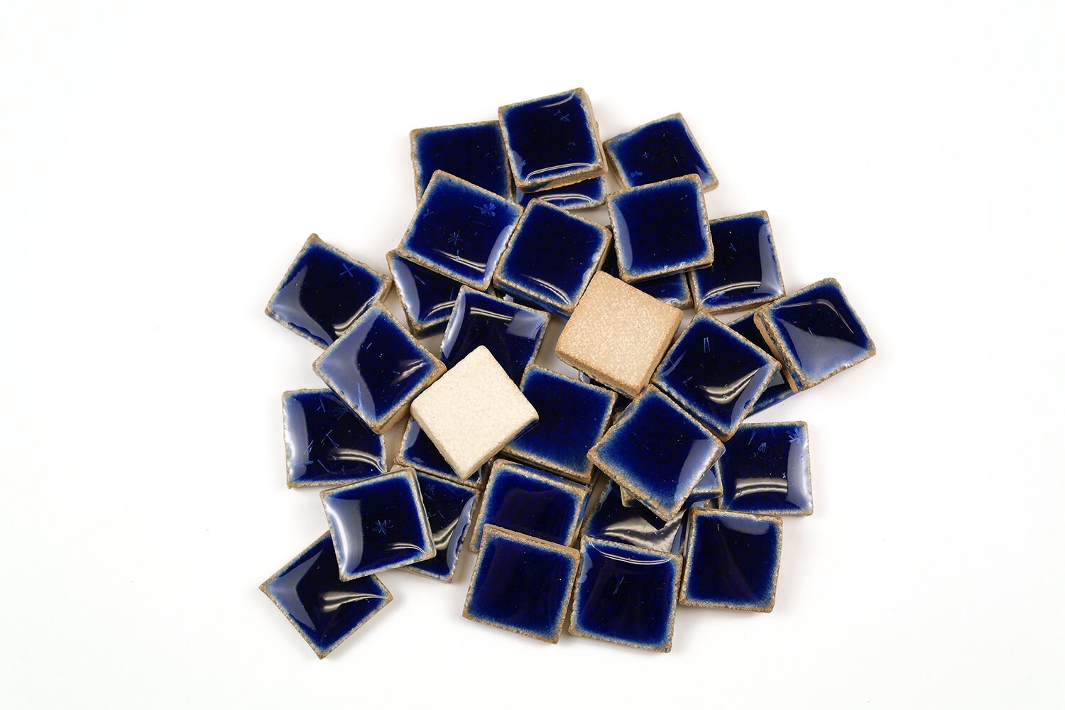 Royal Blue Rectangular Handmade Ceramic Tile for Mosaic Design - Etsy