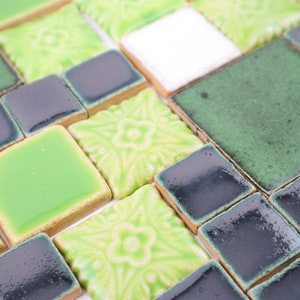 Relief Cookie Tiles Handmade Ceramic Tiles for Mosaic Design. - Etsy