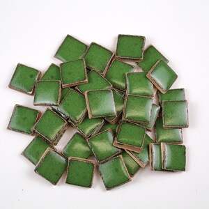 Victoria Green Rectangles Handmade Ceramic Tiles for Mosaic Design. - Etsy
