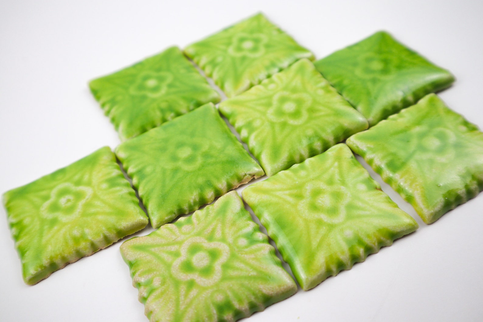 Relief Cookie Tiles Handmade Ceramic Tiles for Mosaic Design. - Etsy
