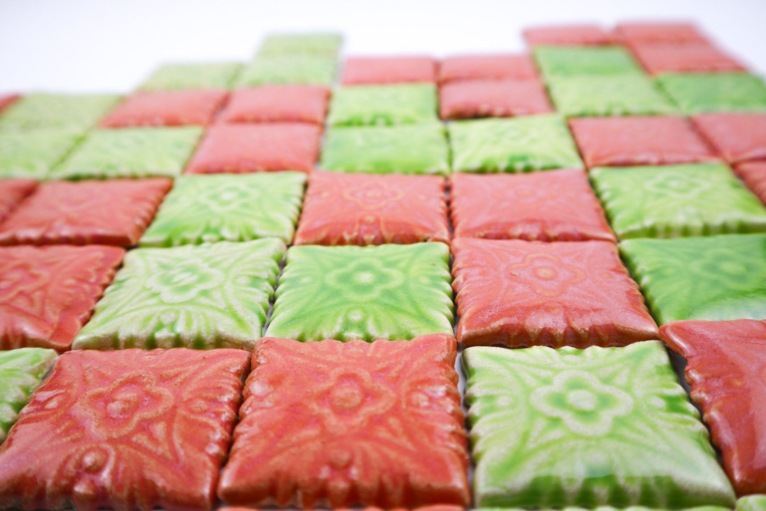 Relief Cookie Tiles Handmade Ceramic Tiles for Mosaic Design. - Etsy
