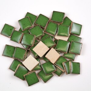 Victoria Green Rectangles Handmade Ceramic Tiles for Mosaic Design. - Etsy