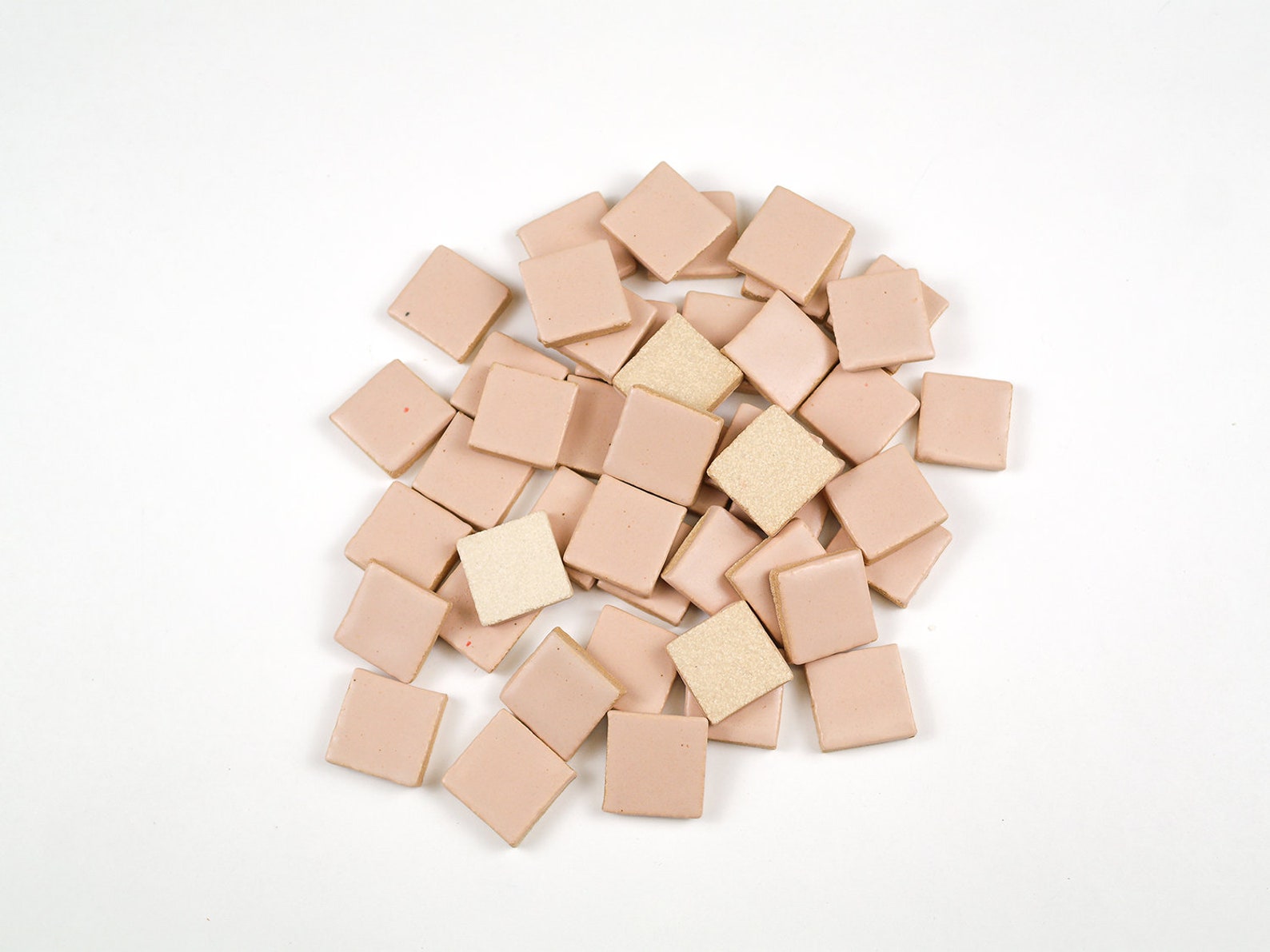 Peach Rectangles Handmade Ceramic Tiles for Mosaic Design. - Etsy