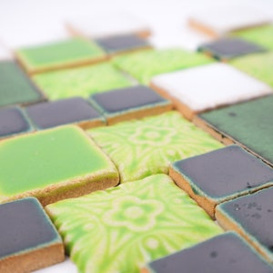 Relief Cookie Tiles Handmade Ceramic Tiles for Mosaic Design. - Etsy