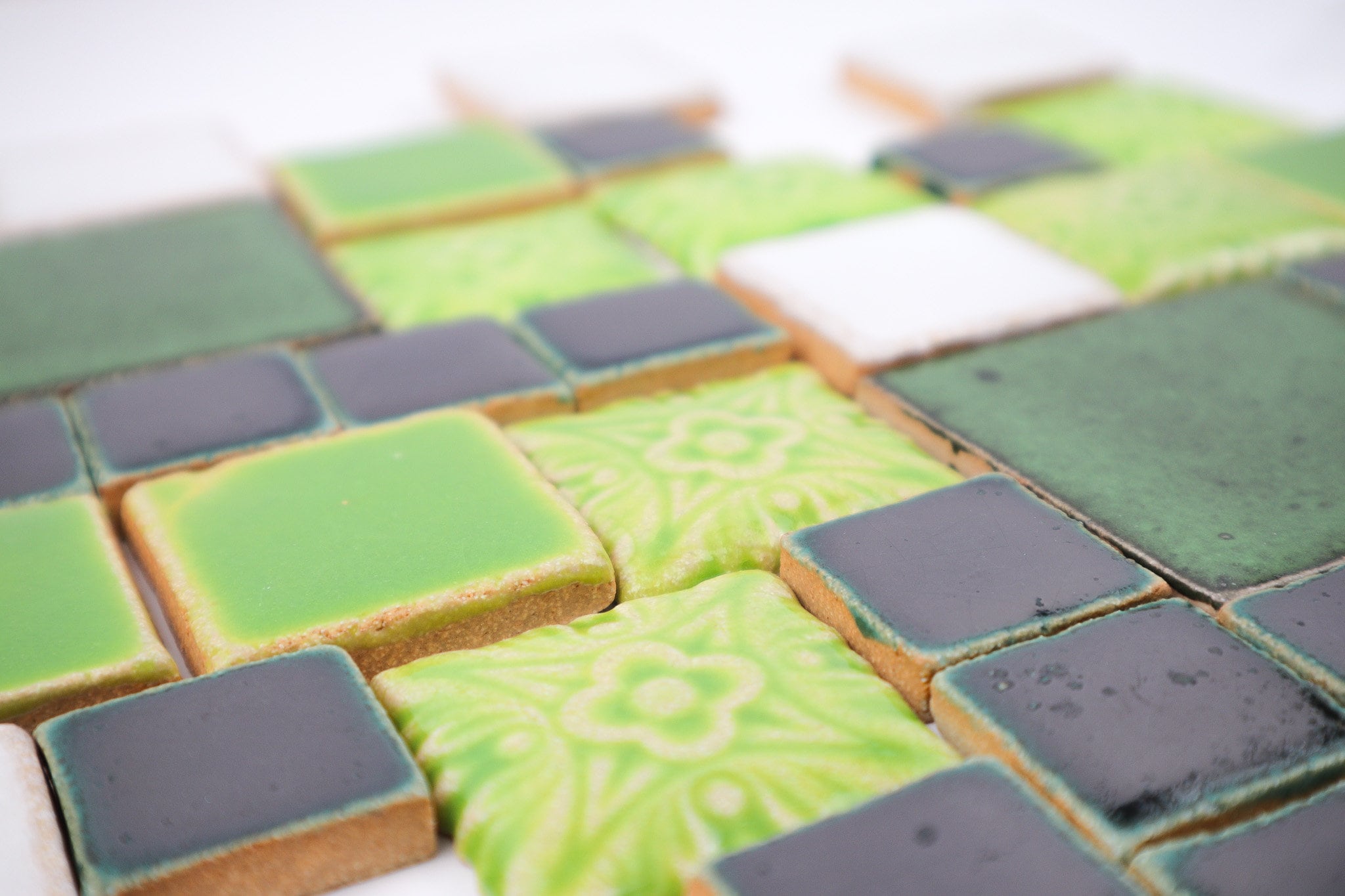 Relief Cookie Tiles Handmade Ceramic Tiles for Mosaic Design. - Etsy