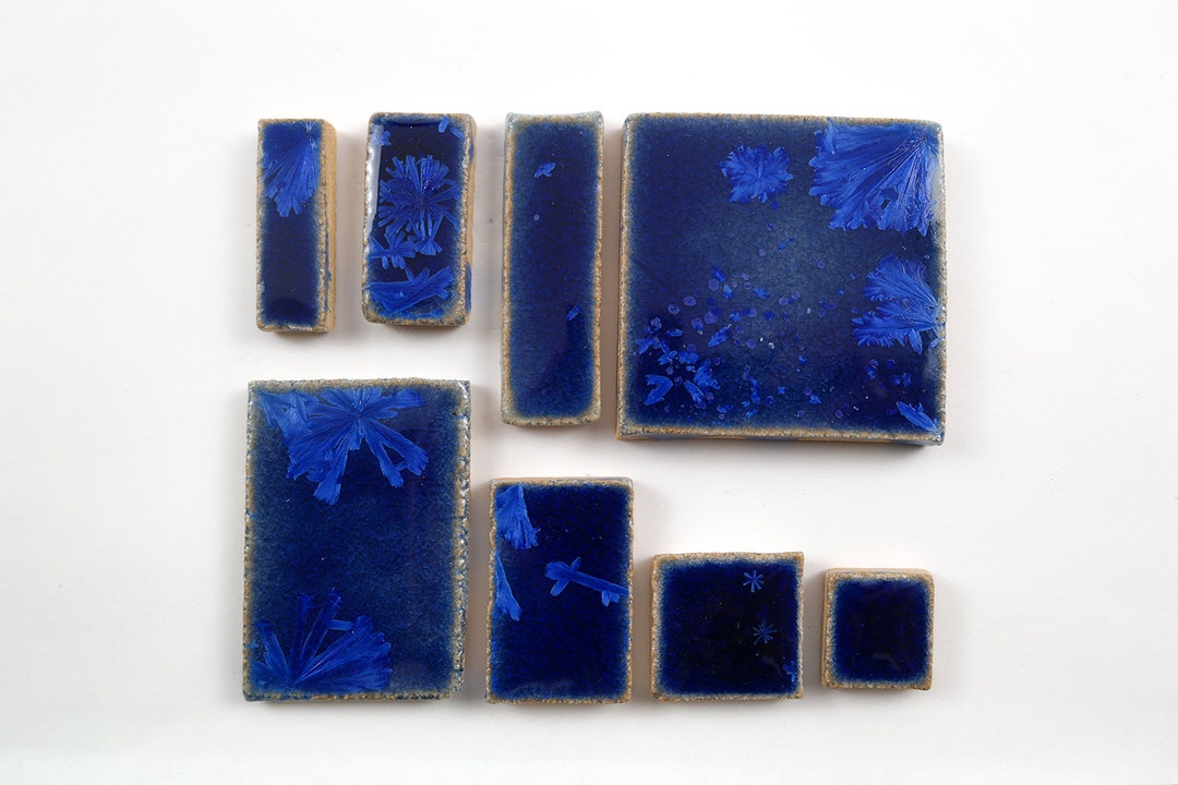 Royal Blue Rectangular Handmade Ceramic Tile for Mosaic Design - Etsy