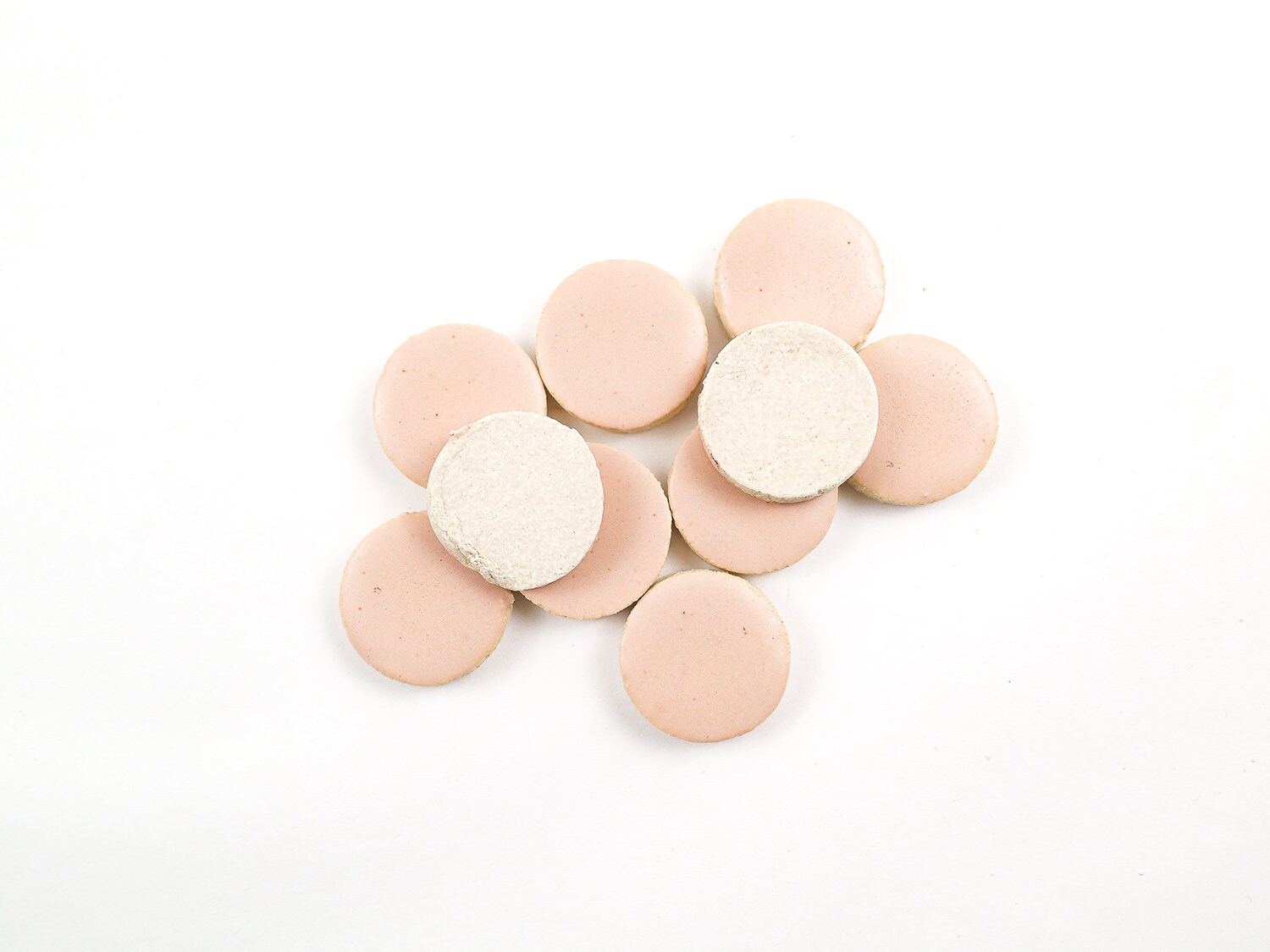 Peach Circles Handmade Ceramic Tiles for Mosaic Design. - Etsy