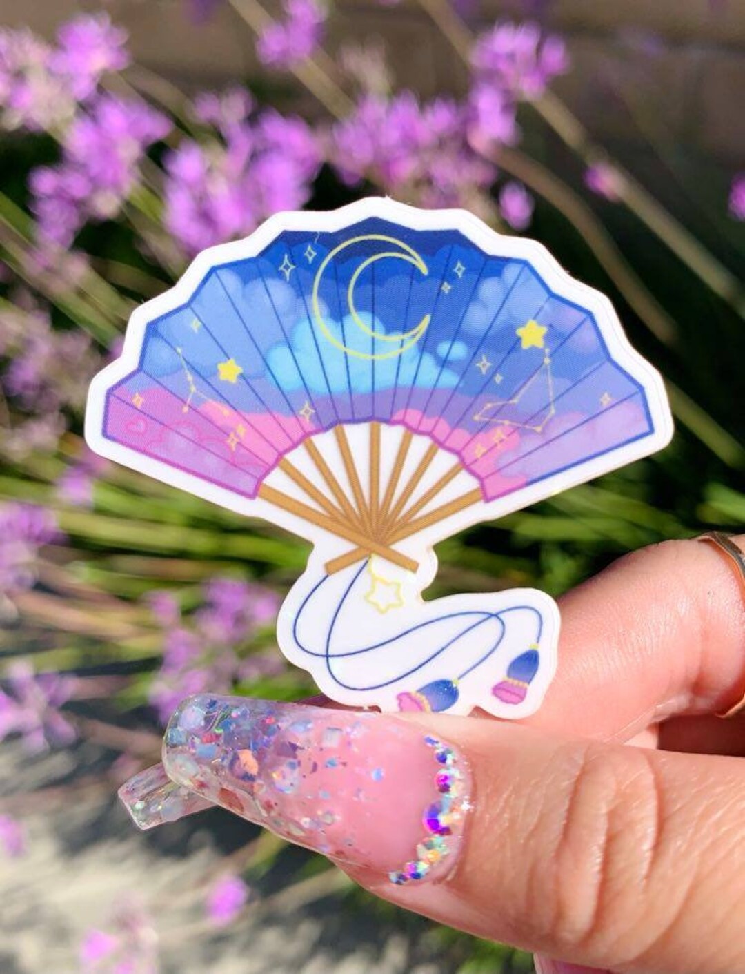 Star Night Sky Fan Sticker | Cute Aesthetic, Clear Vinyl Sticker ...