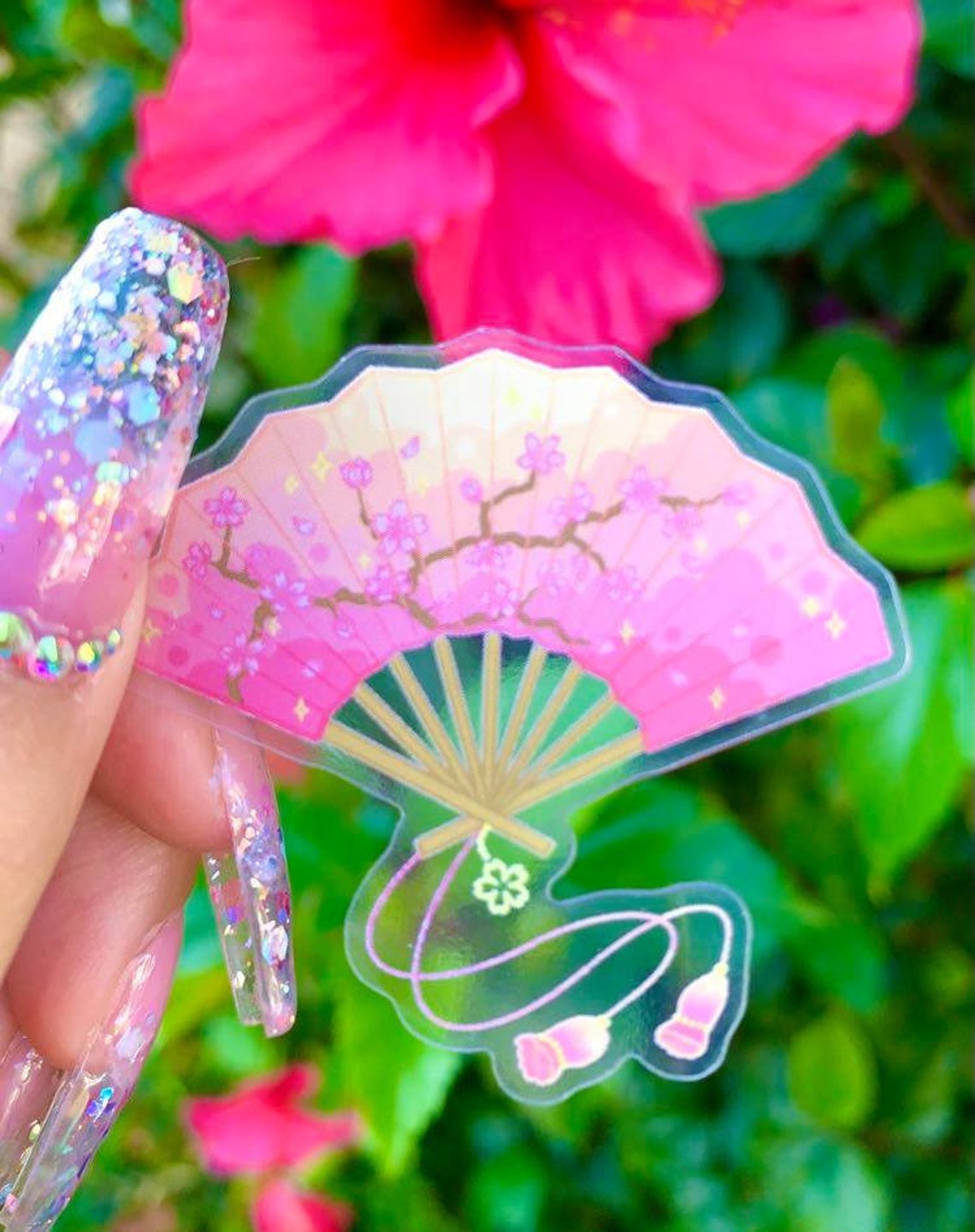 Fan Sticker Set | Cute Aesthetic, Clear Vinyl Sticker, Waterproof ...