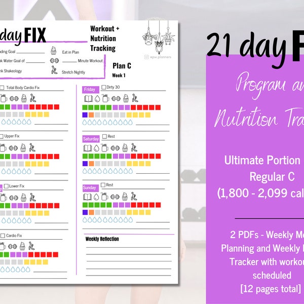21 Day Fix Planner - Etsy