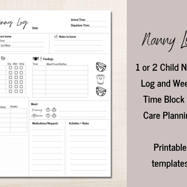 Nanny Log - Etsy