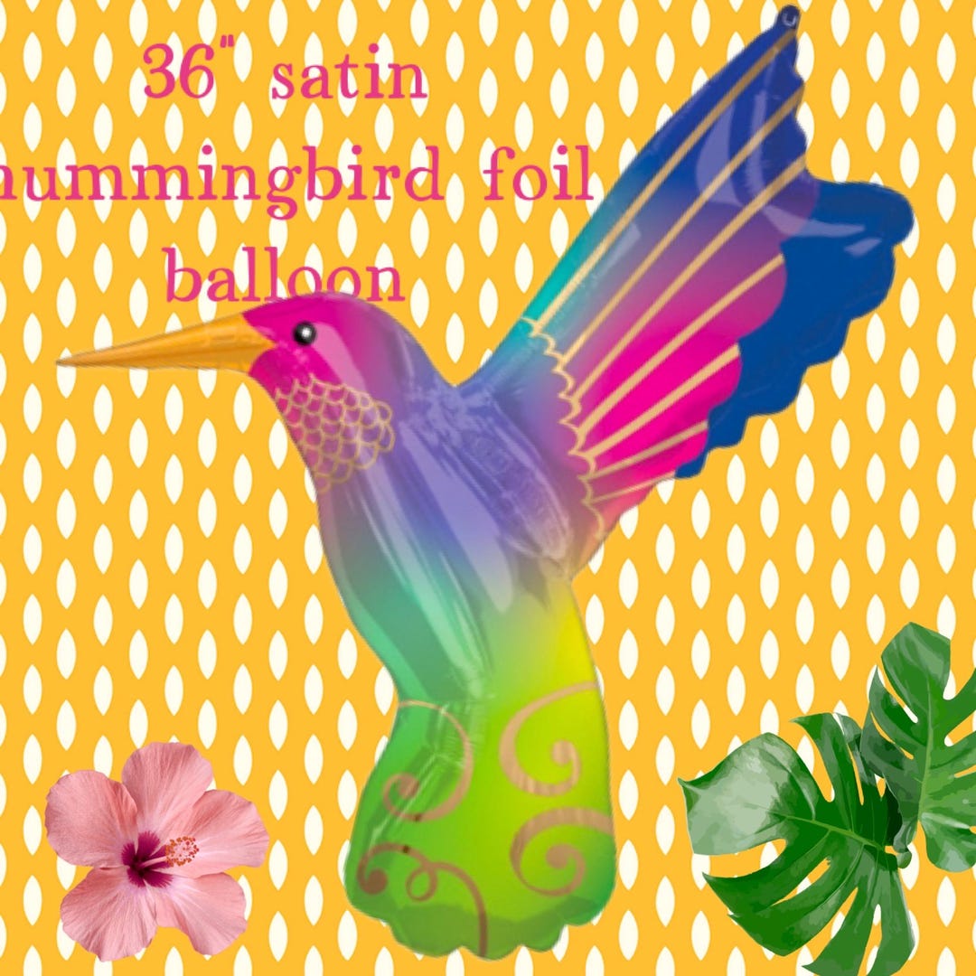 36” Satin Finish Hummingbird Foil Balloon Jewel Tone Hummingbird - Etsy