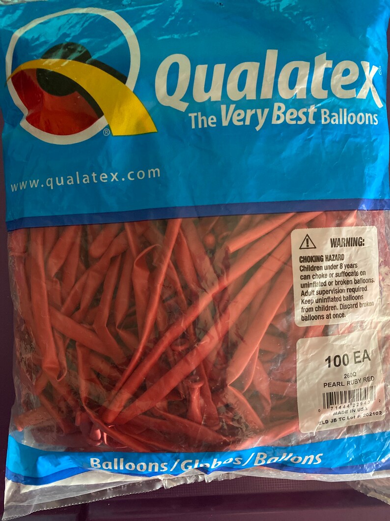 260Q Animal Twisting Balloons Pearl Ruby Red 100 Count - Etsy