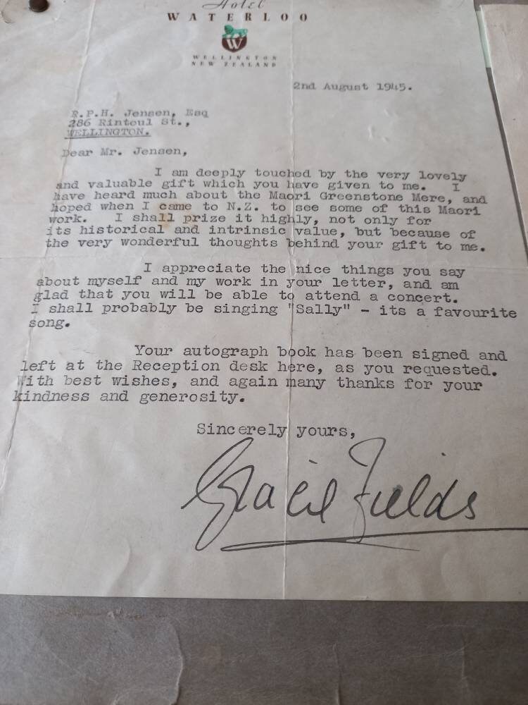 RARE Gracie Fields Signed Letter. - Etsy