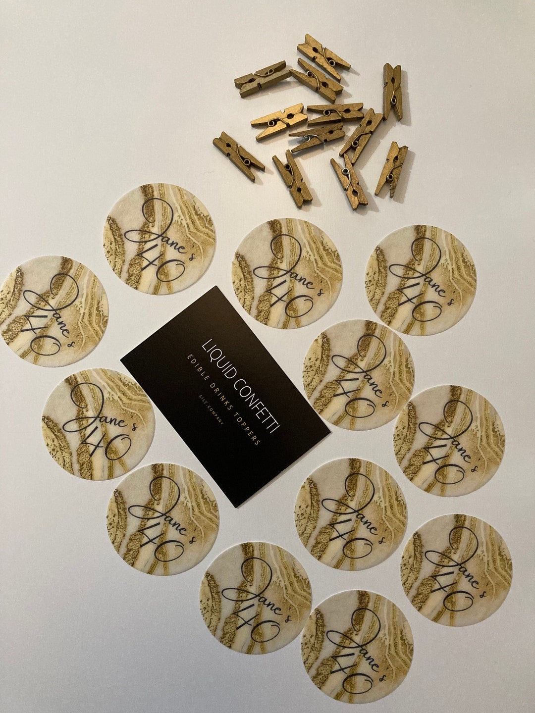 12 Personalised Cocktail Drink Toppers With Matching Pegs - Etsy UK