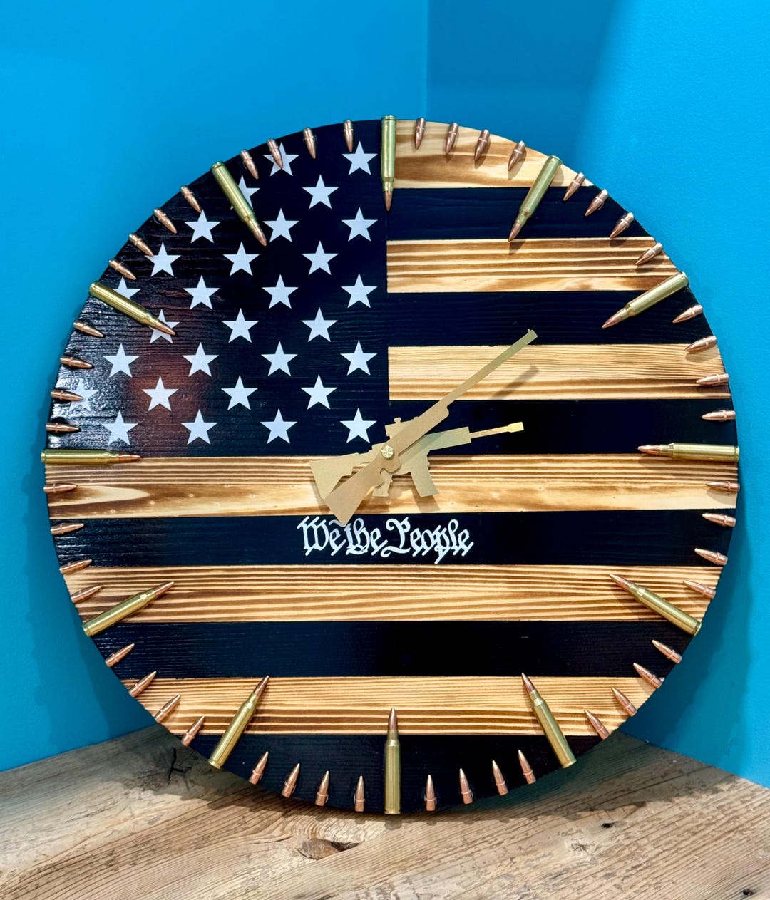 We the People Clock,american Flag Clock,rustic USA Clock,patriotic Wall ...