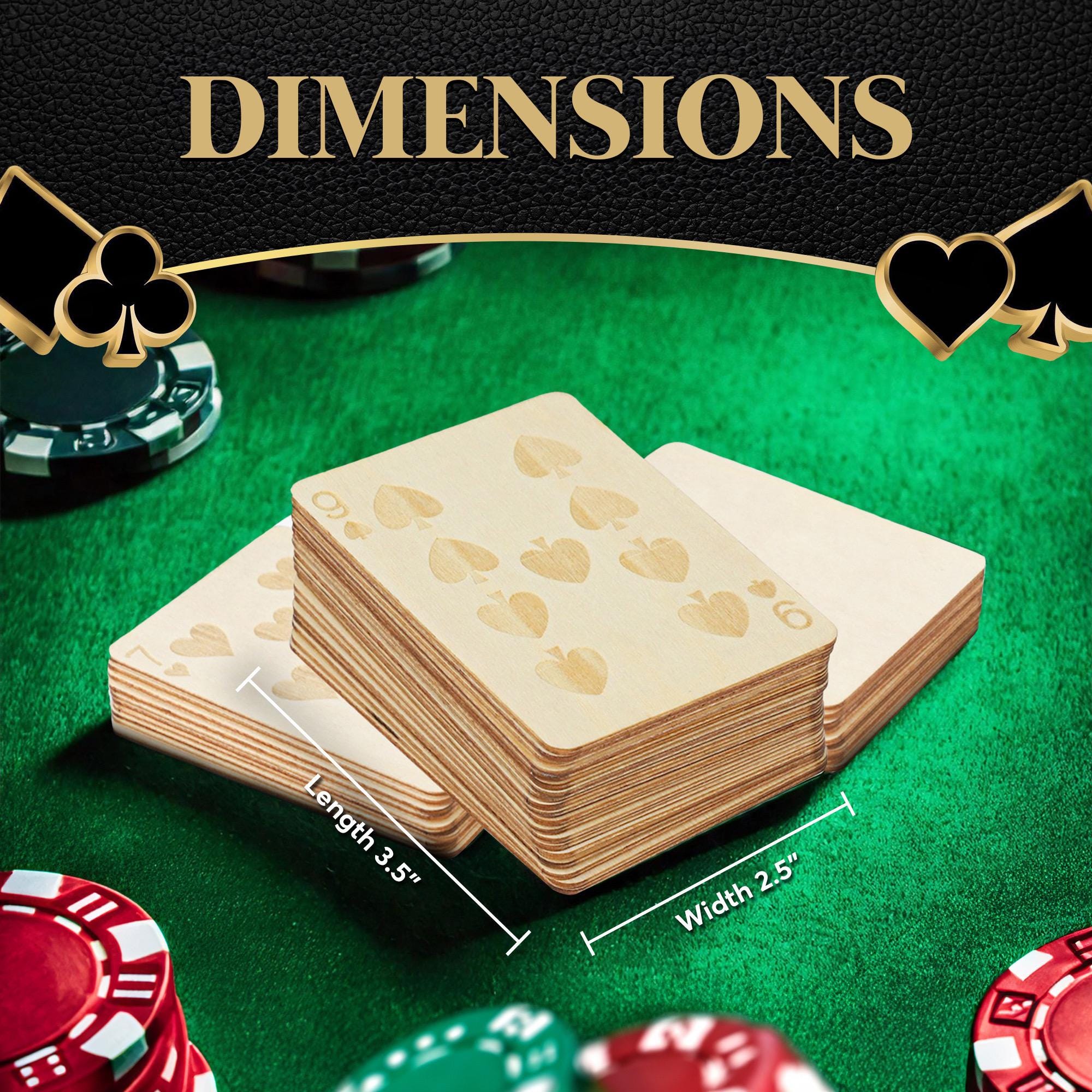 Full Set Wooden Playing Cards /laser Engraved Deck of Cards / Custom ...
