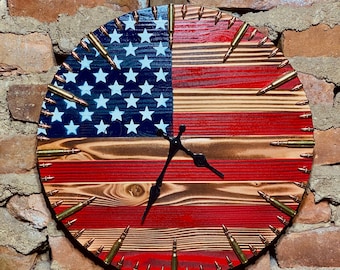 Flag Bullet Clock | Etsy