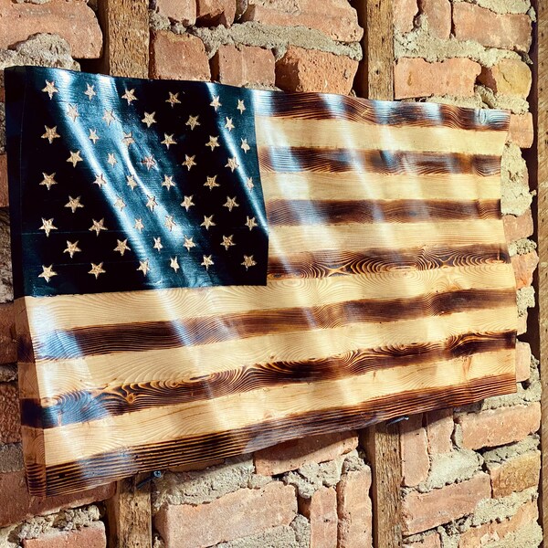 Wavy Wood Flag - Etsy