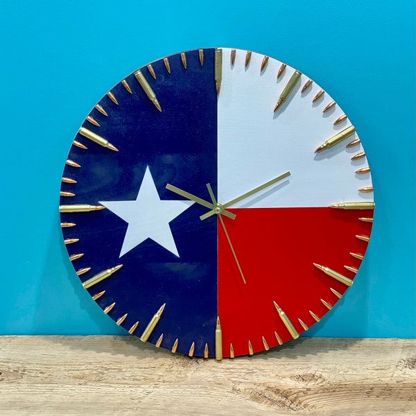 Wooden Clock American Flag - Etsy