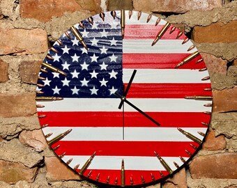 American Flag Clock | Etsy