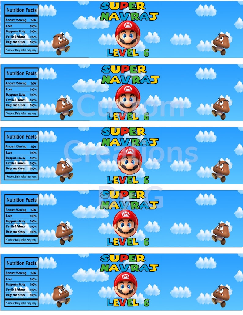 Super Mario Party FAVOR Package - Etsy