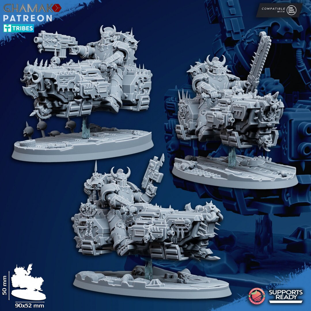 Traitor Militium Grav Bikes Ghamak Resin Miniatures for Tabletop Dnd ...