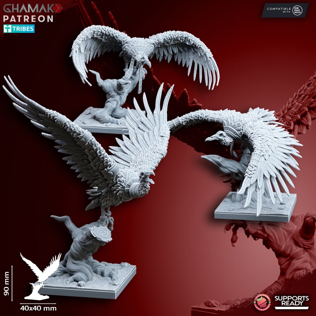 Sand Vultures Undead Pharaohs Ghamak Resin Miniatures for Tabletop Dnd ...
