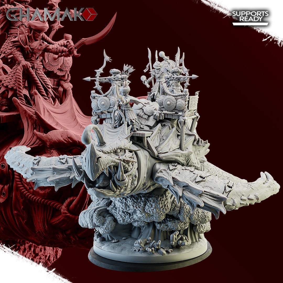 Gamera Abyssal Elves Ghamak Resin Miniatures for Tabletop Dnd ...