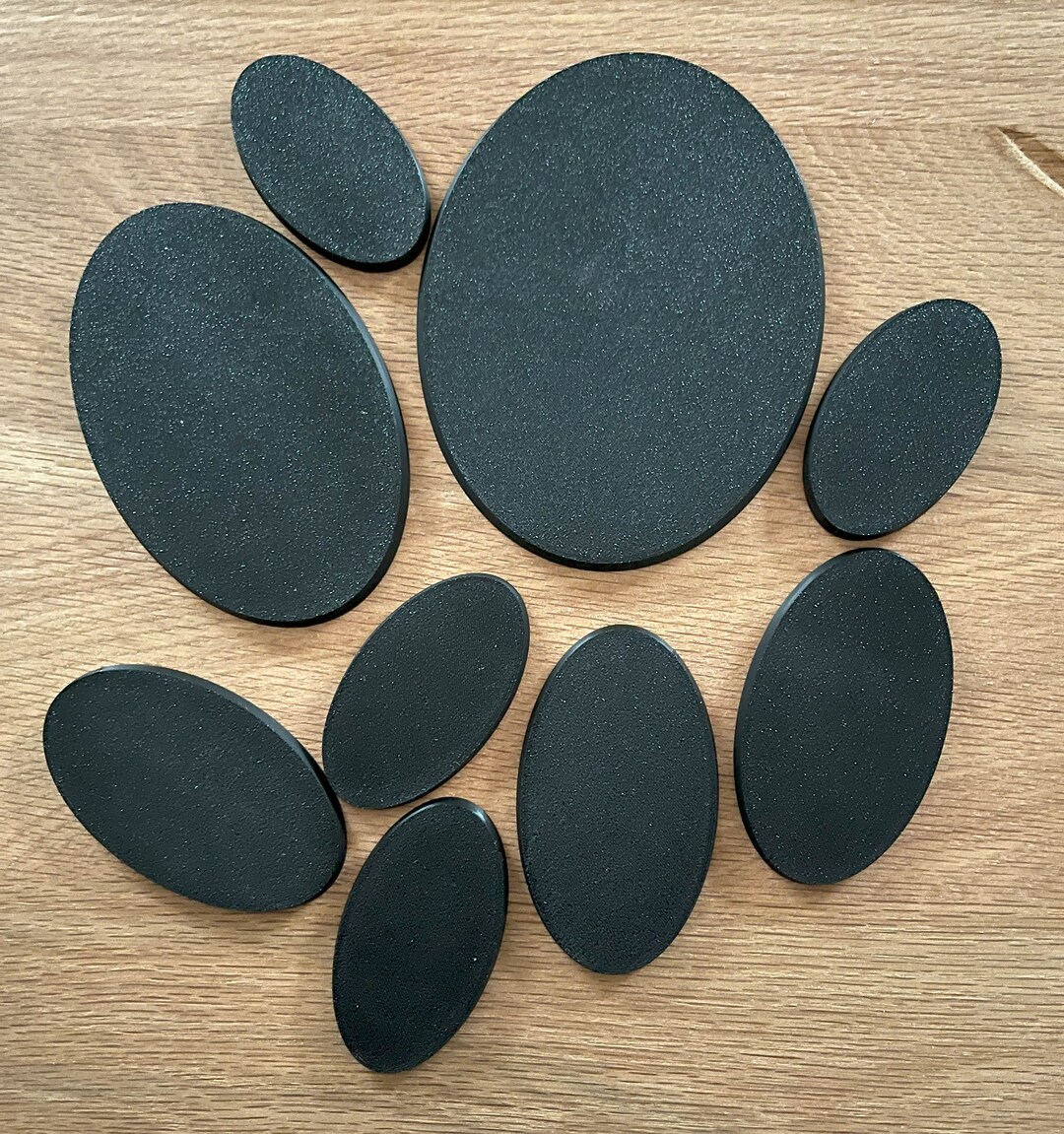 Tabletop Oval Bases Printed From PLA, 60x35 75x42 90x52 105x70 120x92 ...