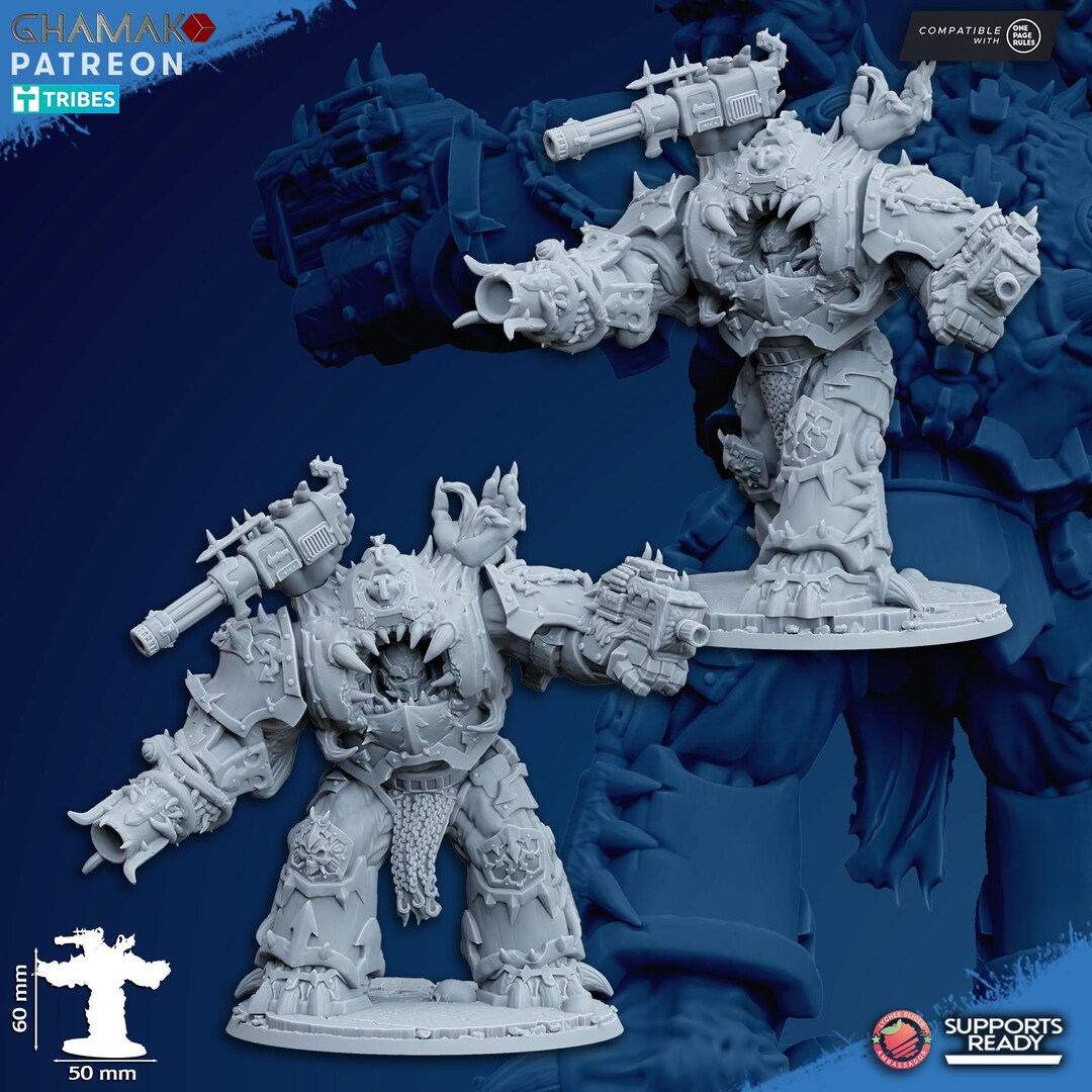 Possessed Eradicators 2 Heretic Knights Ghamak Resin Miniatures for ...