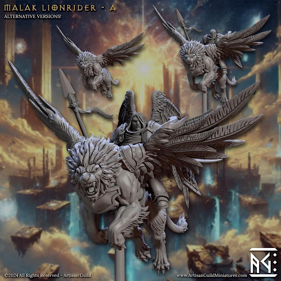 Malak Lionriders, Wrath of Malakim Artisan Guild Resin Miniatures ...