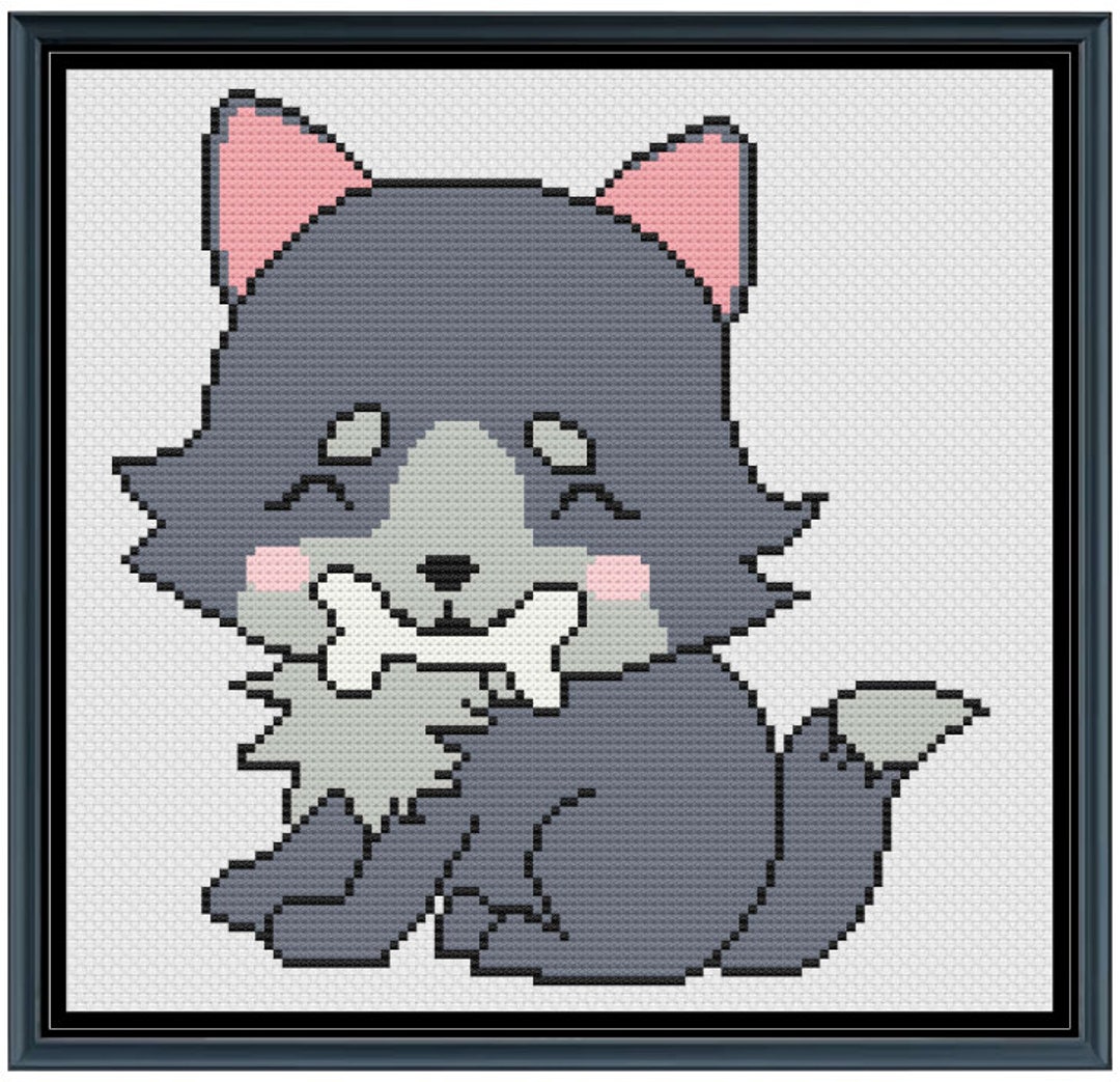 Kawaii Wolf Pattern - Etsy