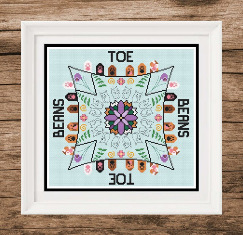 Toe Beans Sampler Cross Stitch Pattern - Etsy