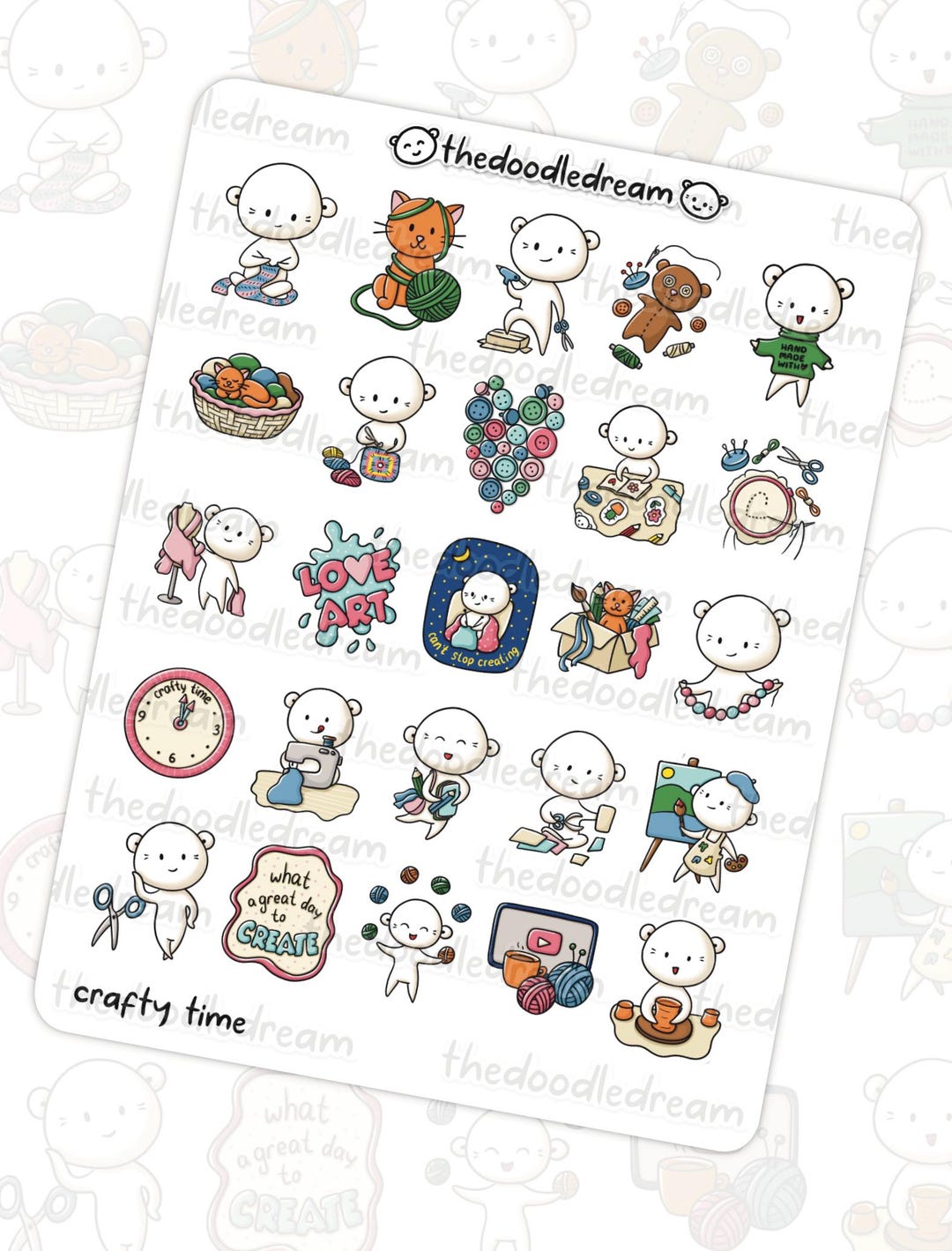 Crafting Kawaii Doodle Stickers for Planners - Etsy