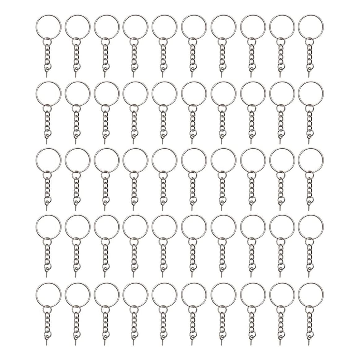 DIY Key Chain Sets 25mm Keychain Ring Jump Rings Gold | Etsy