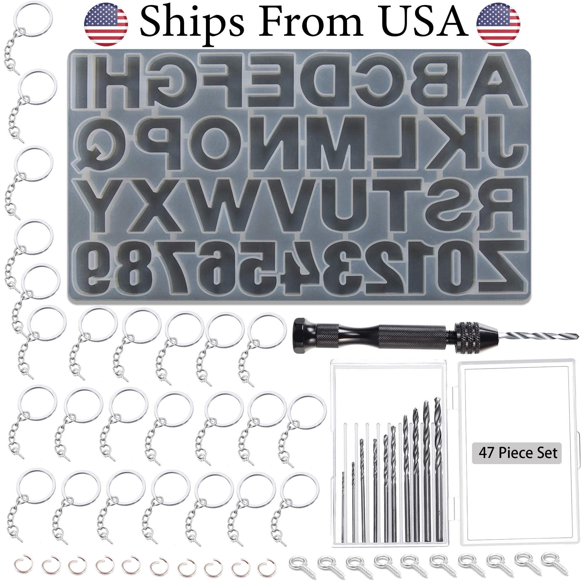 Letter Mold Kit - Reverse Letter Mold - Silicone Letter Mold for Resin ...