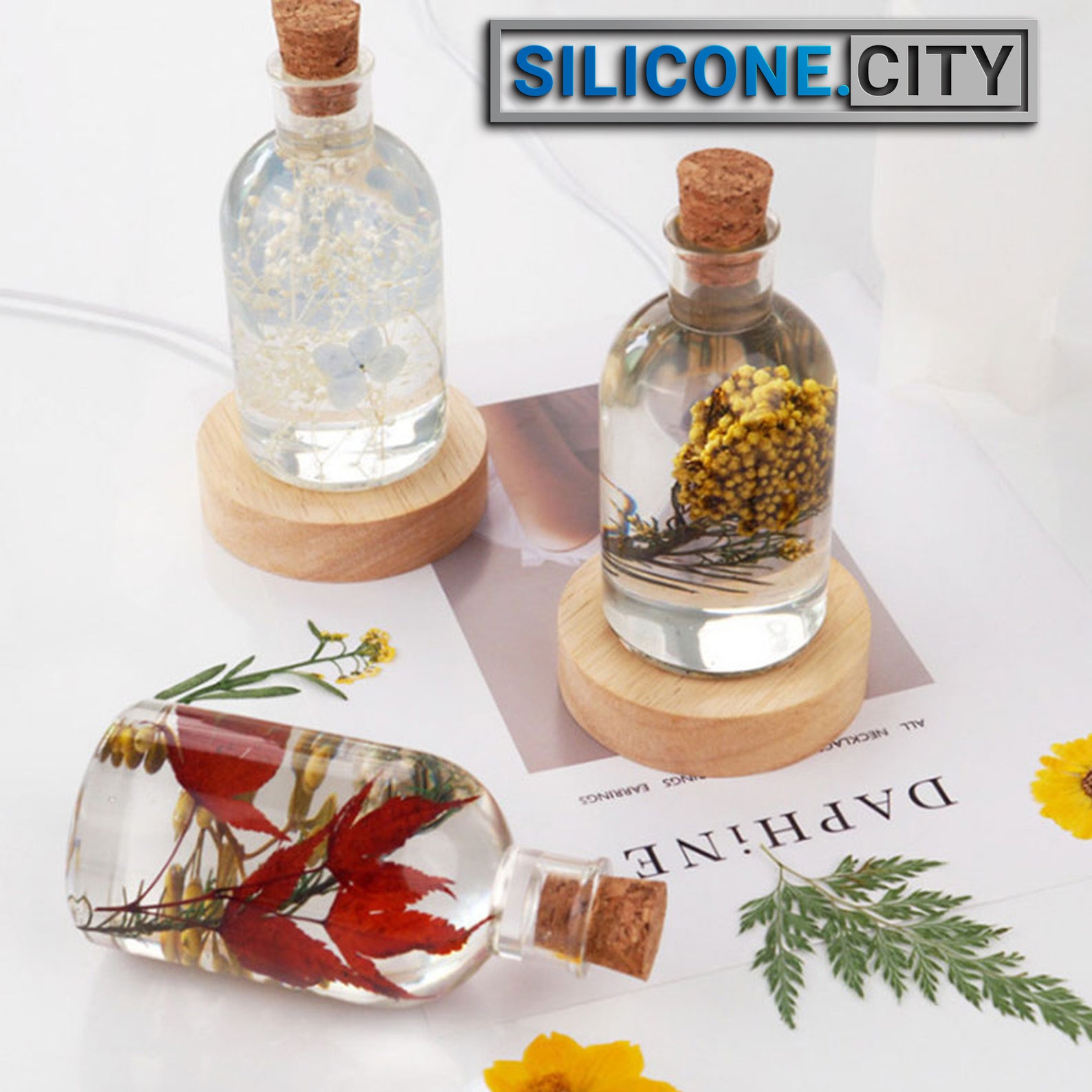 Lamp Resin Mold and LED Lights Display Wooden Base DIY LED - Etsy