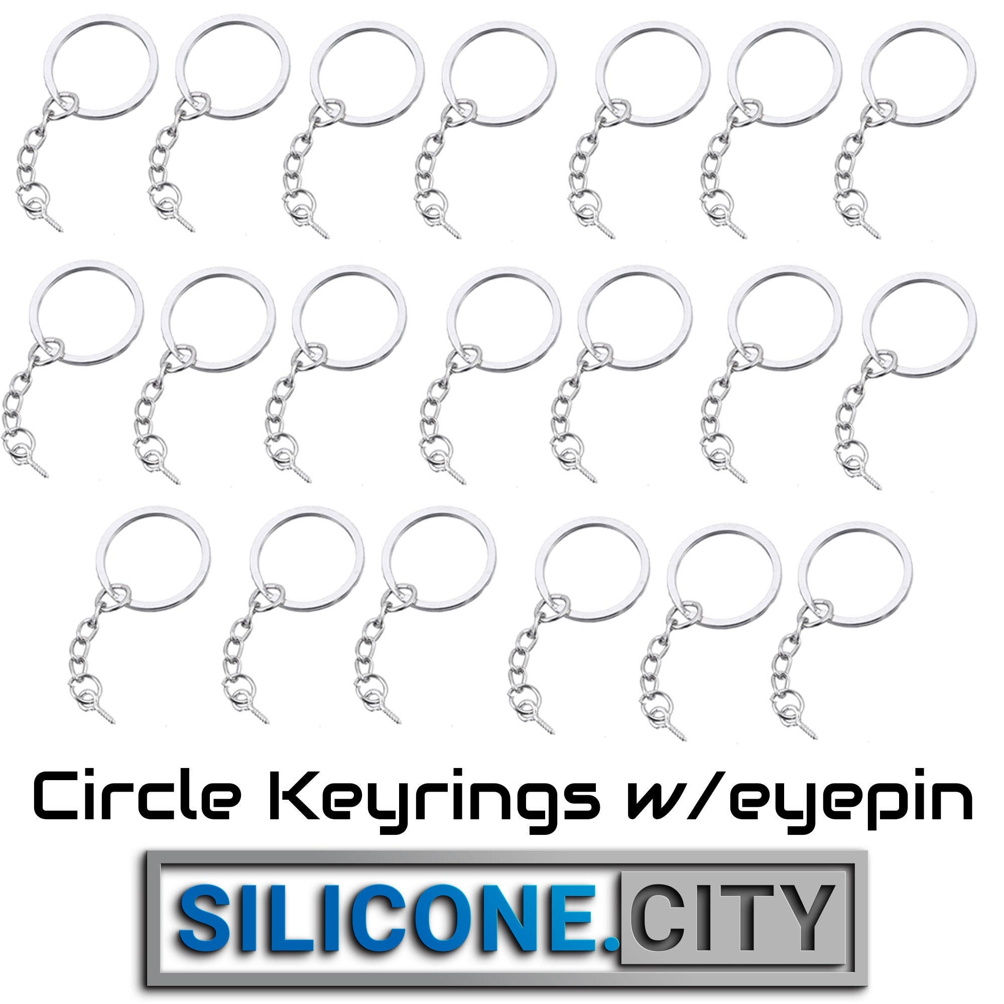 DIY Key Chain Sets 25mm Keychain Ring Jump Rings Silver - Etsy